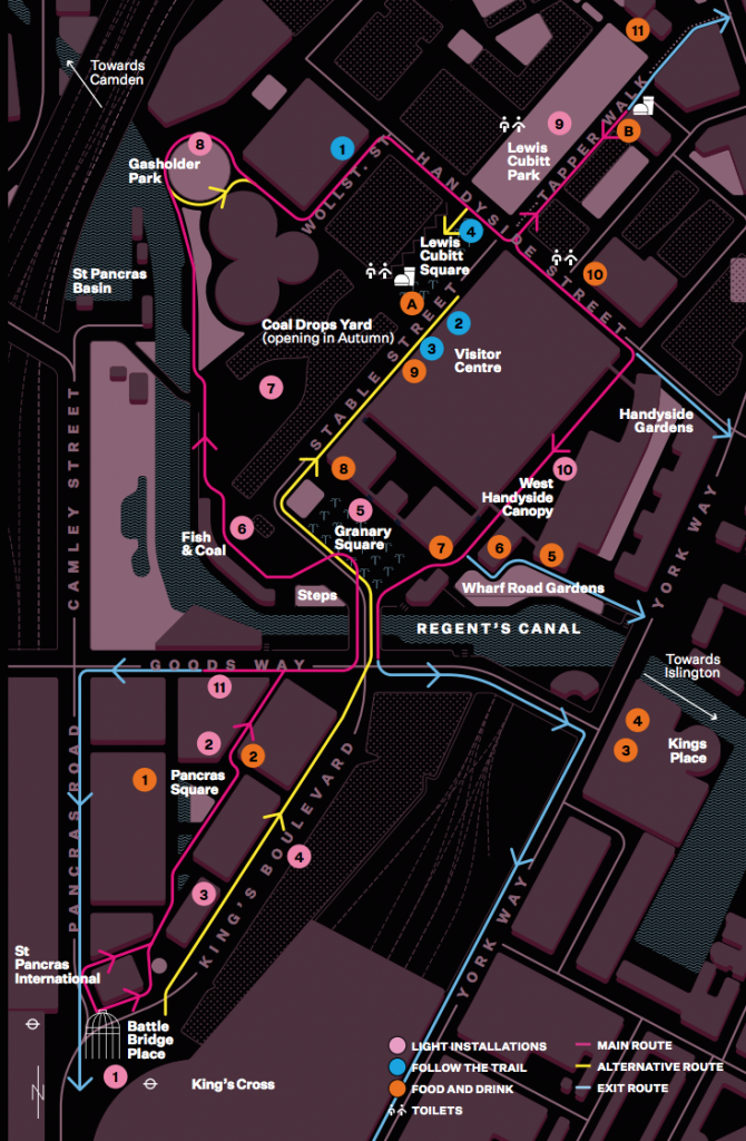 Lumiere at King’s Cross – Mapping London